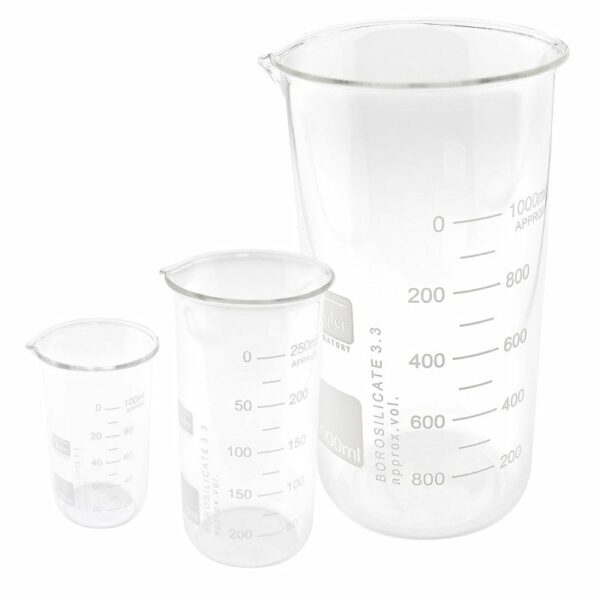 Glass Beaker, Tall Form (30 per Pack) - Pat O Brien Safety