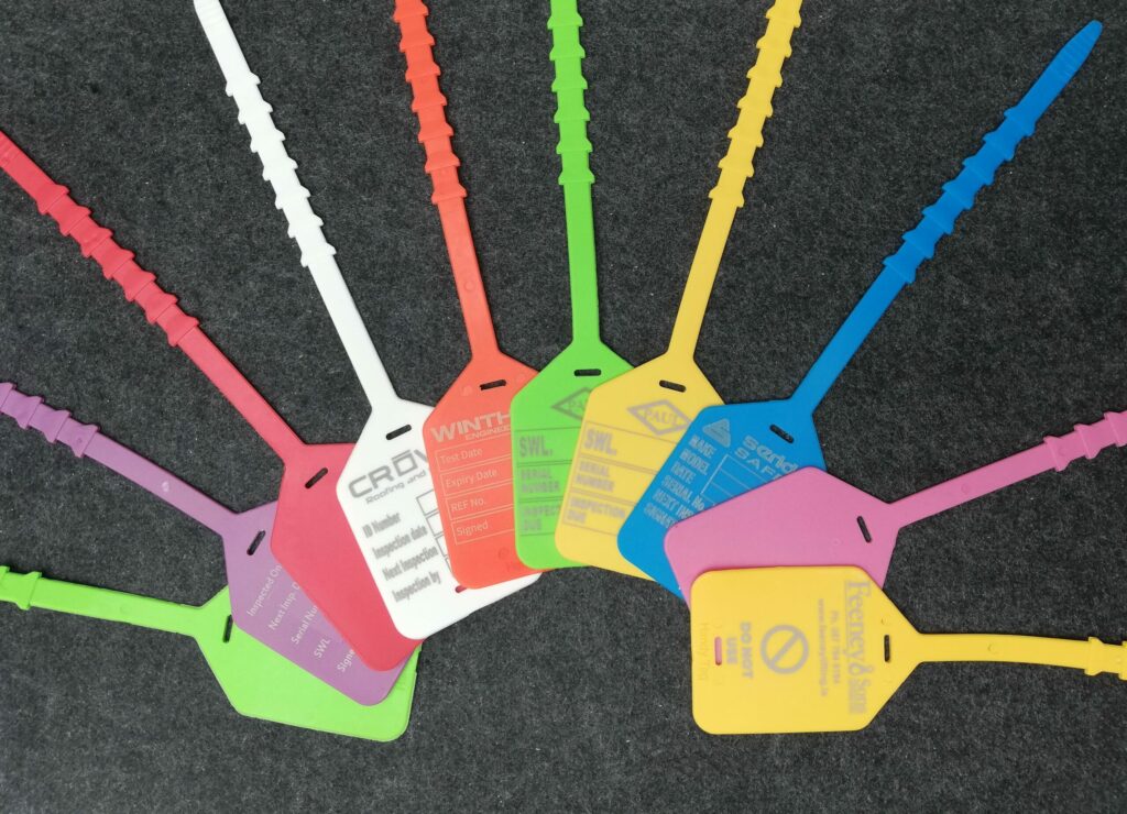 Pat O'Brien Safety | Shop | Rubber Handy Tags any colour